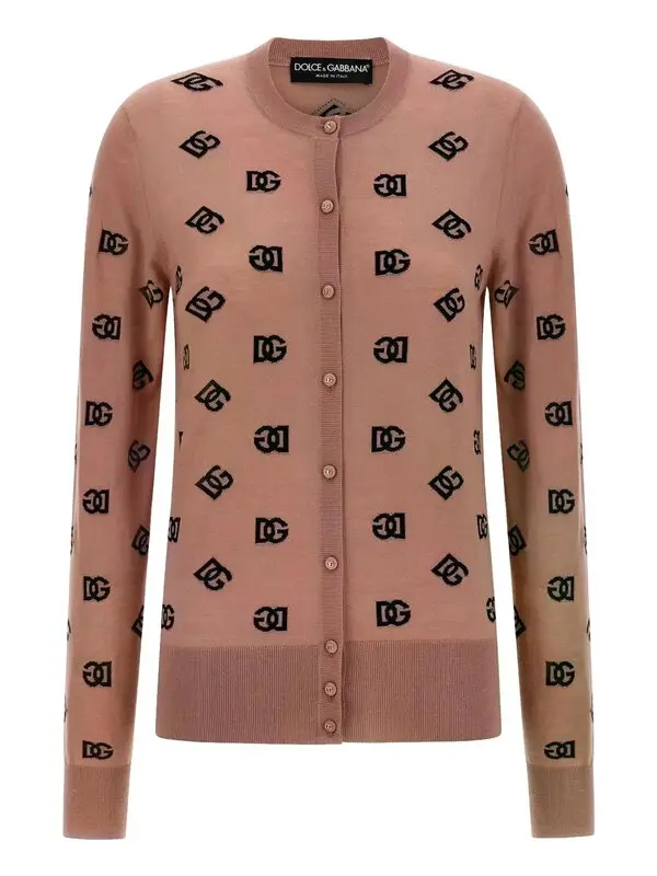 Dolce & Gabbana Logo-print Cardigan - Pink