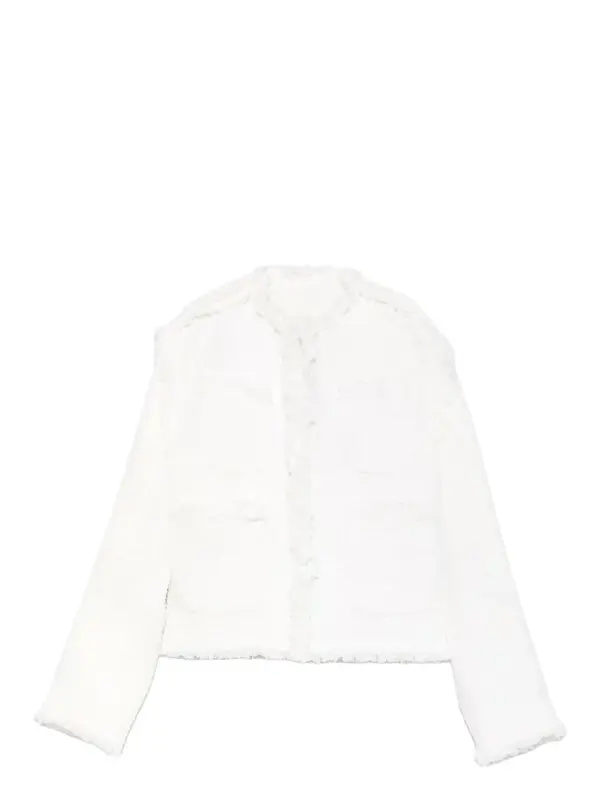 Sacai Distressed Denim Jacket - White