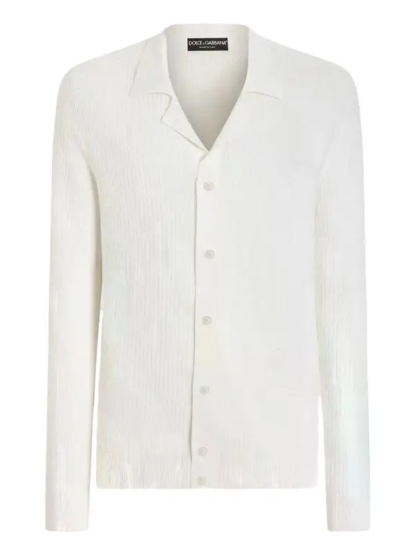 Dolce & Gabbana Ribbed Cardigan - White