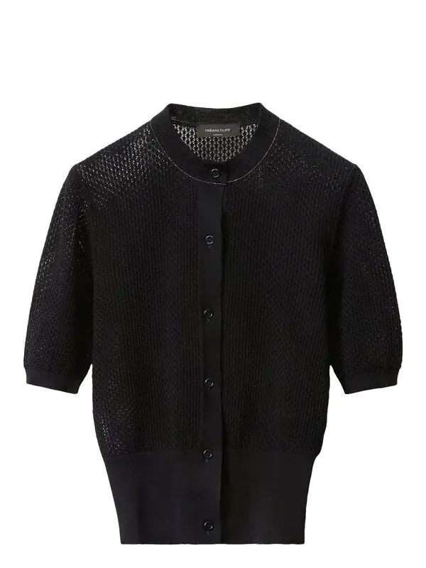 Fabiana Filippi Bead-detail Cardigan - Black