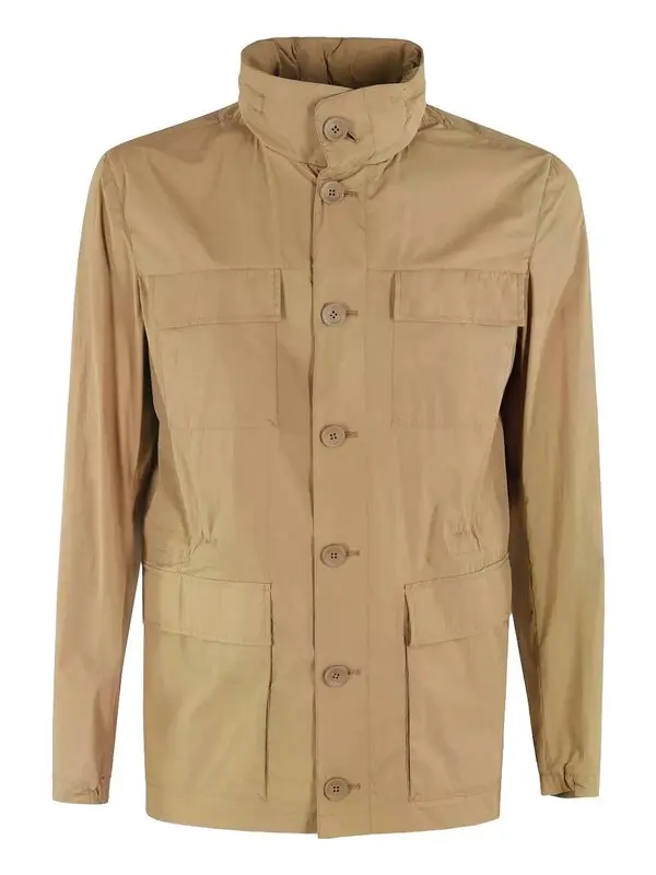 Herno Crease-effect Field Jacket - Neutrals