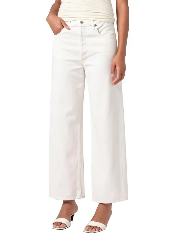 AGOLDE Ren High-waist Wide-leg Jeans - Fortune Cookie (natural)