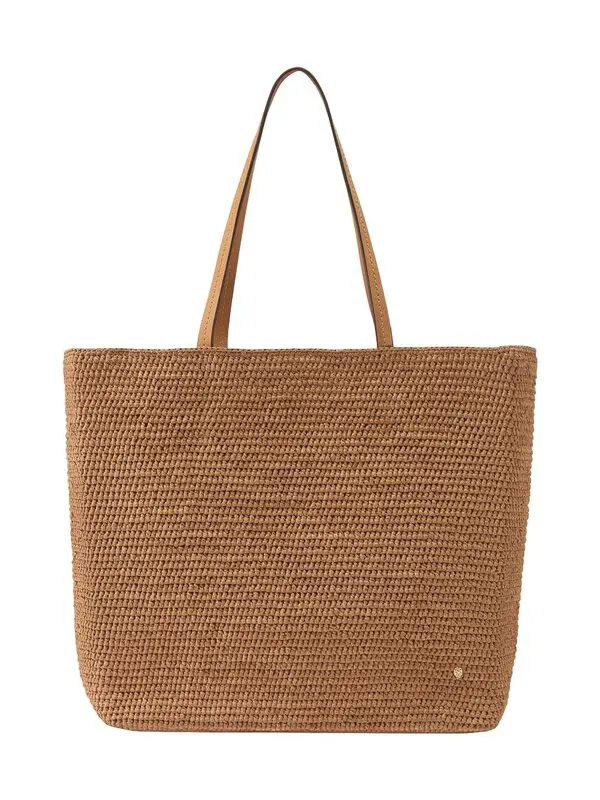 Helen Kaminski Matale Raffia Tote - Nougat/ Caramel