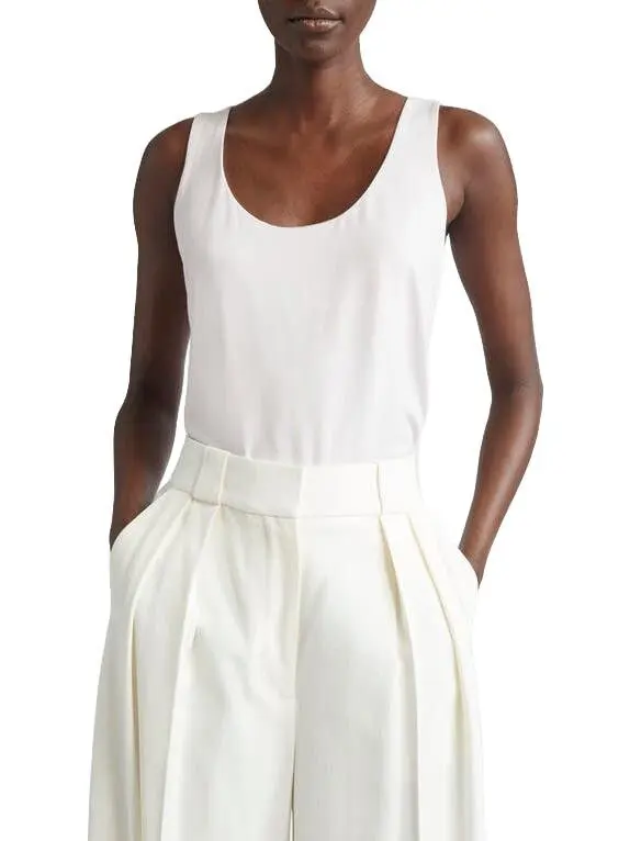 St. John Polished Stretch Jersey Tank - Primrose