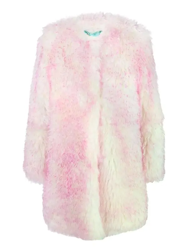 BECAGLI SINCE 1994 Faux-fur Long-sleeve Coat - Pink