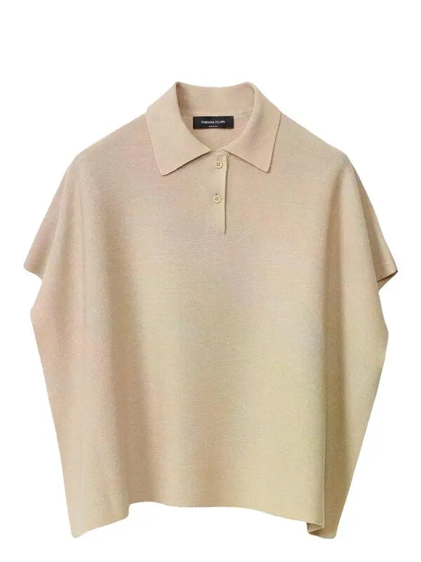 Fabiana Filippi Short Sleeve Polo Top - Neutrals