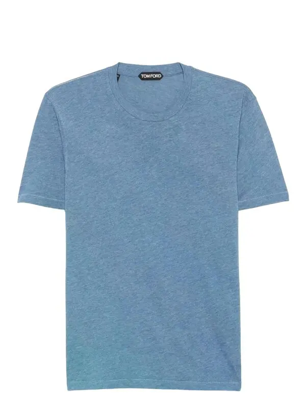 TOM FORD Mélange-effect T-shirt - Blue