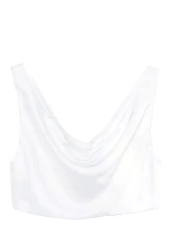 Norma Kamali Maria Cropped Top - White