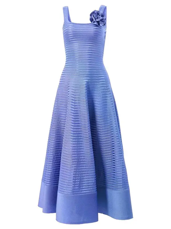 Midi Dress Carolina Herrera Blue Gown Carolina Herrera Blue