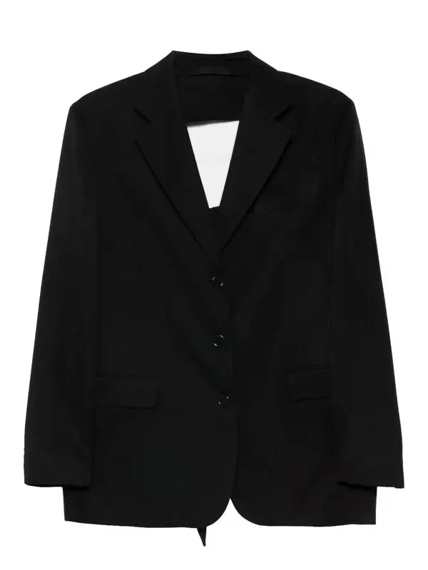 Simone Rocha Open-back Blazer - Black