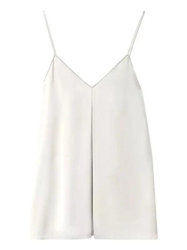 Fabiana Filippi Inverted-pleat Tank Top - White