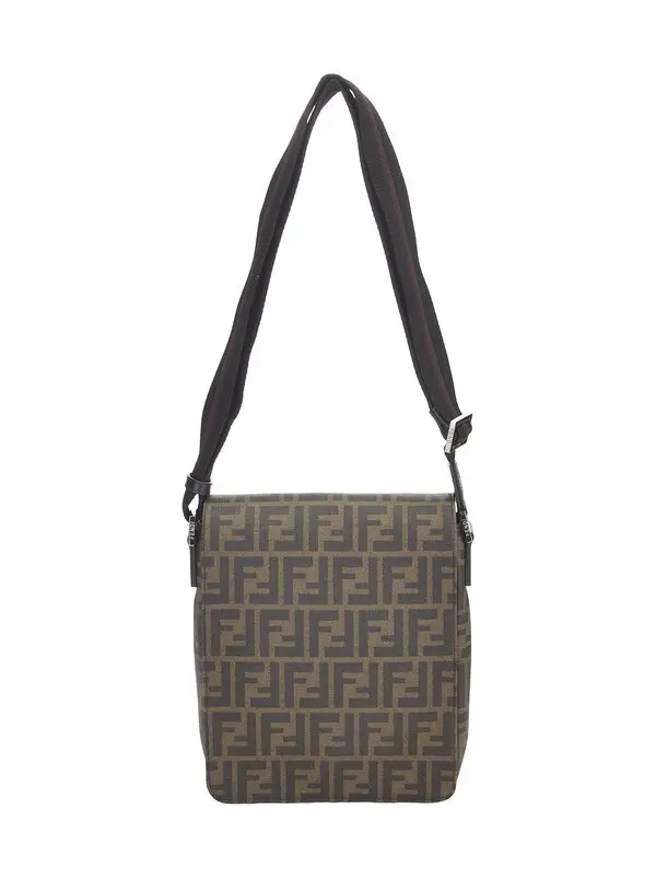 Fendi Zucca Coated Canvas Messenger - Brown