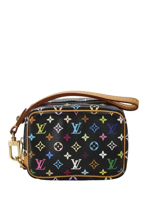 LOUIS VUITTON Takashi Murakami X Monogram Multicolore Wapity Case - Black