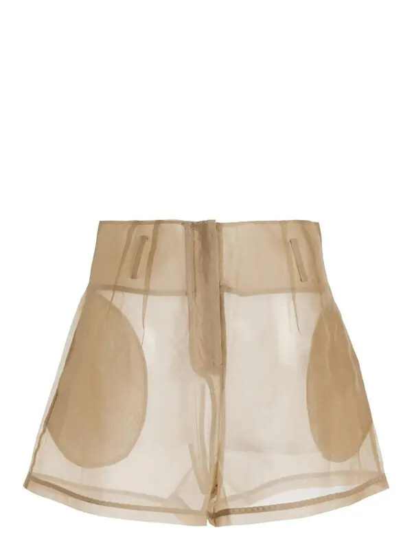 THE FRANKIE SHOP Lise High-rise Shorts - Neutral