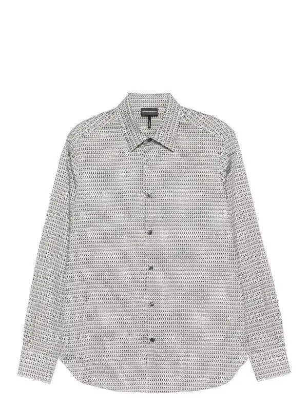Emporio Armani Geometric-print Shirt - White
