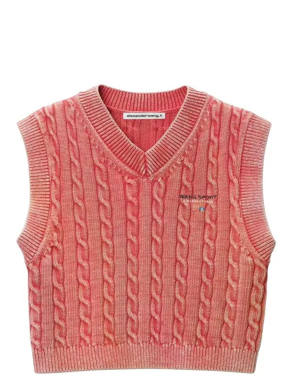 Alexander Wang Cable-knit Vest - Pink
