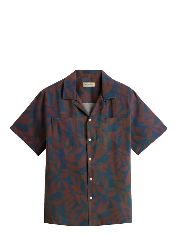 Woolrich Leaf-print Short-sleeve Shirt - Red