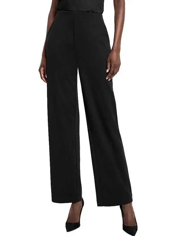 NIC+ZOE Ponte Wide Leg Pants - Black Onyx