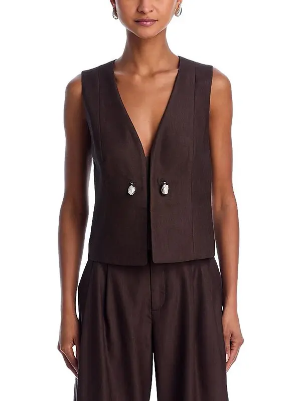 A.L.C. Leo Sleeveless Vest - Dark Carob