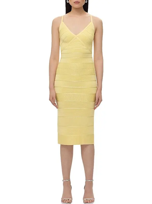 Herve Leger Rowan Midi Dress - Polenta
