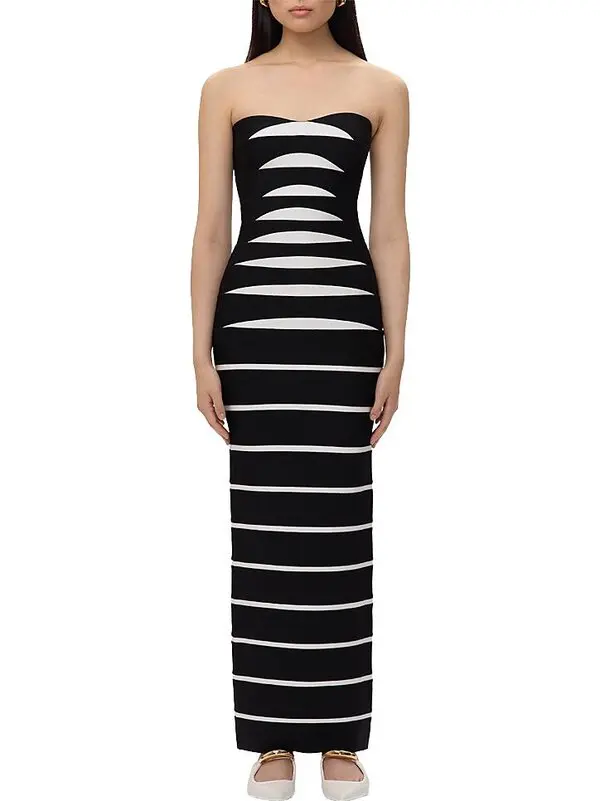 Herve Leger Cameron Gown - Black Combo