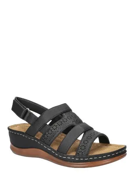 EASY WORKS BY EASY STREET Alexi Slingback Wedge Sandal - Black