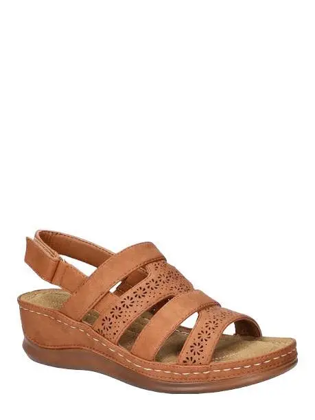 EASY WORKS BY EASY STREET Alexi Slingback Wedge Sandal - Tan