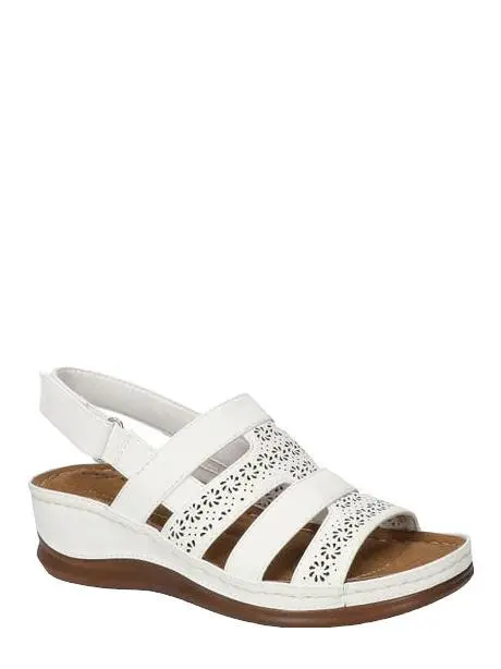 EASY WORKS BY EASY STREET Alexi Slingback Wedge Sandal - White