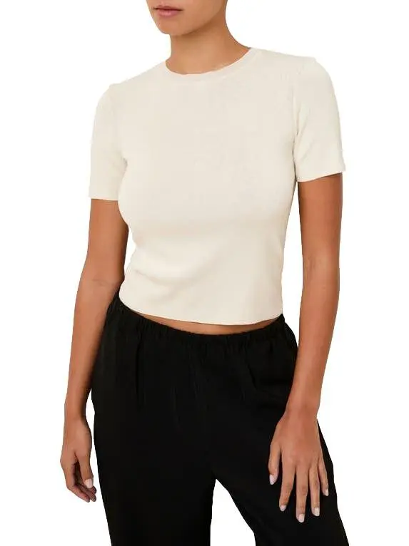Solid & Striped The Riada Crop Knit Top - Brule
