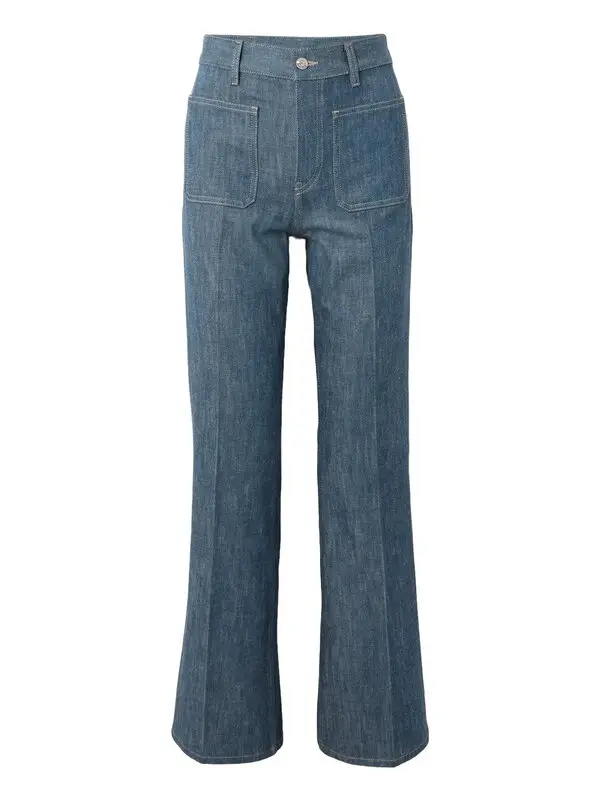 Loro Piana Lamark High-rise Flared Jeans - Blue