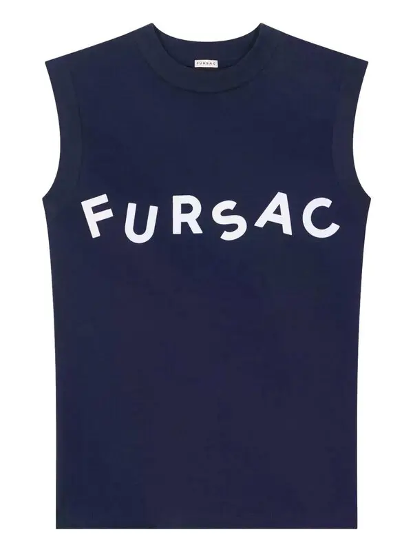 FURSAC Flocked-logo Tank Top - Blue