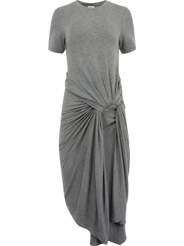 Loewe Draped Midi Dress - Grey