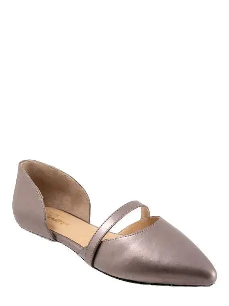Trotters Emory D'orsay Flat - Pewter