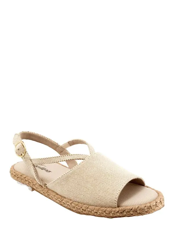 Trotters Pepper Slingback Espadrille Sandals - Natural Textile