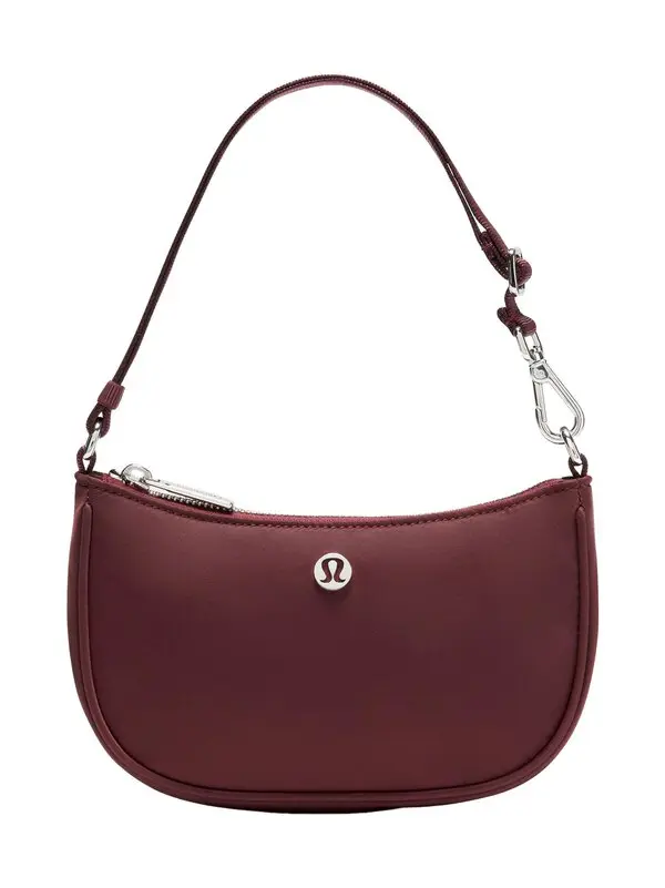 Lululemon City Essentials Mini Shoulder Bag - Burgundy Bay/silver