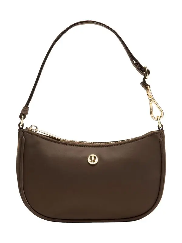 Lululemon City Essentials Mini Shoulder Bag - Walnut Crunch/gold