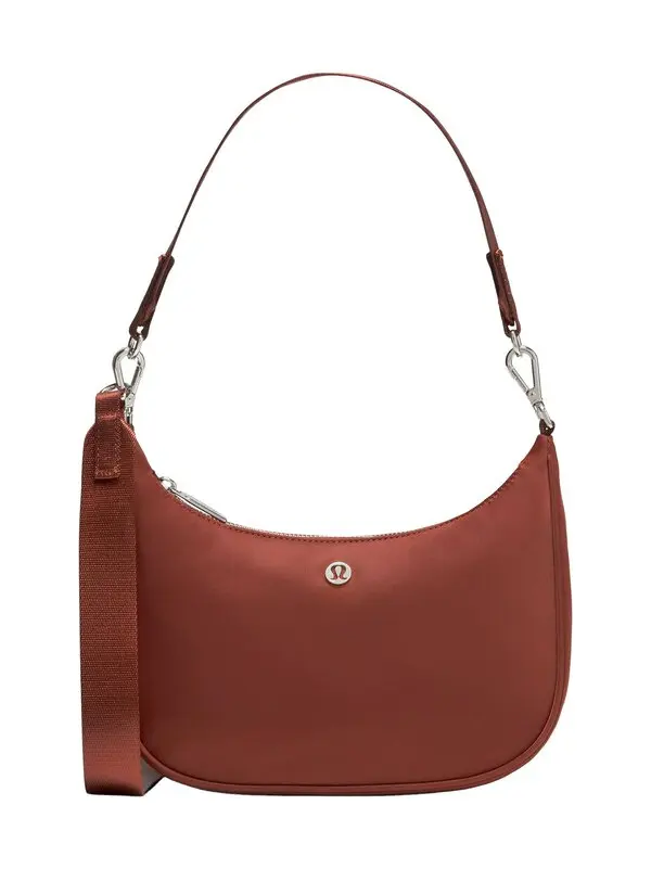 Lululemon City Essentials Small Shoulder Bag 3l - Cranberry Charm/silver