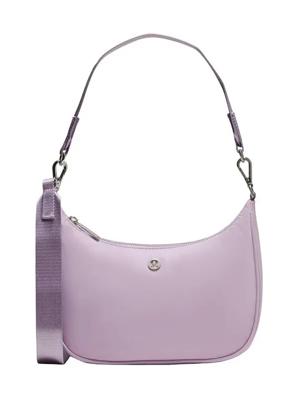 Lululemon City Essentials Small Shoulder Bag 3l - Lilac Play/silver
