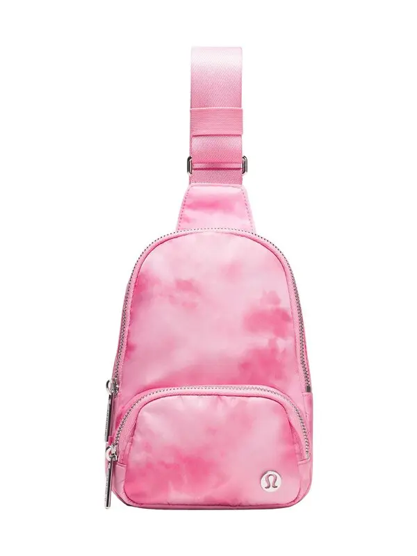 Lululemon Everywhere Sling Bag Small 2l - Smoothie Print Strawberry Multi/candy Cloud/silver