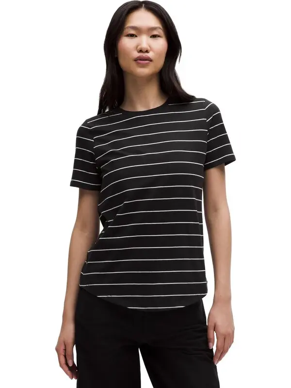 Lululemon Love Crewneck T-shirt - Swap Stripe Black White