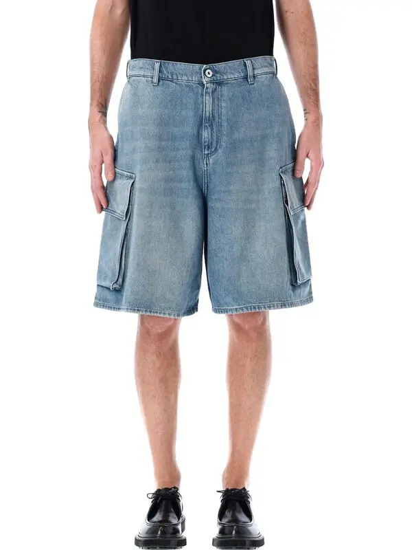 JW Anderson Cargo Denim Shorts - Blue