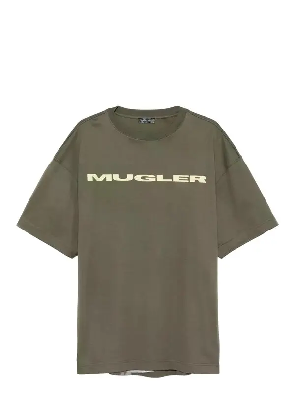 MUGLER Logo-appliqué T-shirt - Green
