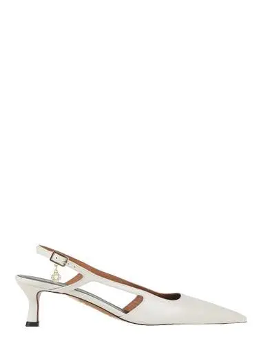 Maje Leather Slingback Pumps - White