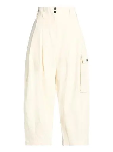 Isabel Benenato Cotton And Linen Cargo Pants - Beige