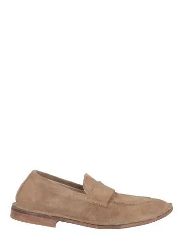 Moma Camel Leather Loafers - Beige