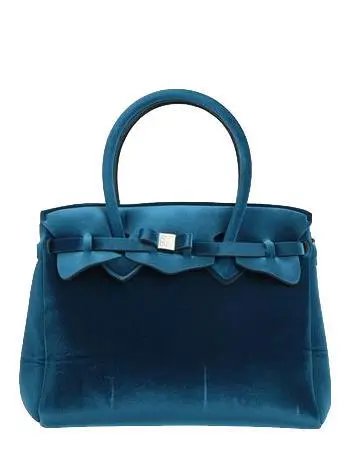 Save My Bag Velvet Tote - Deep Teal