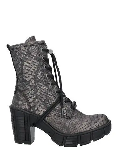 NEW ROCK Ankle Boots Vegetable-tanned Leather - Grey