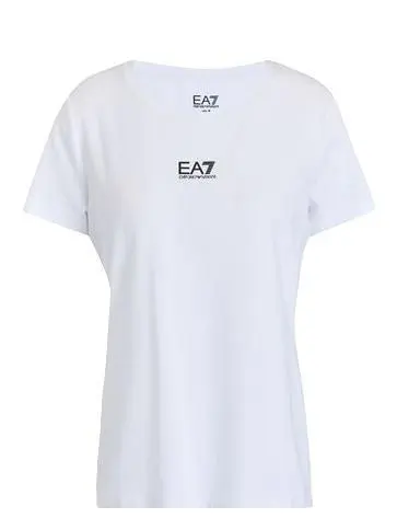 EA7 Cotton-blend Jersey T-shirt - White