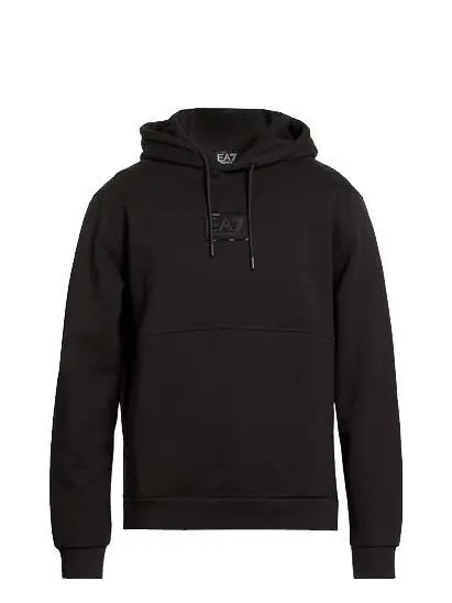 EA7 Cotton And Polyester Blend Hoodie - Black