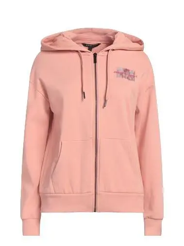 Armani Exchange Cotton-blend Hooded Sweatshirt - Salmon Pink